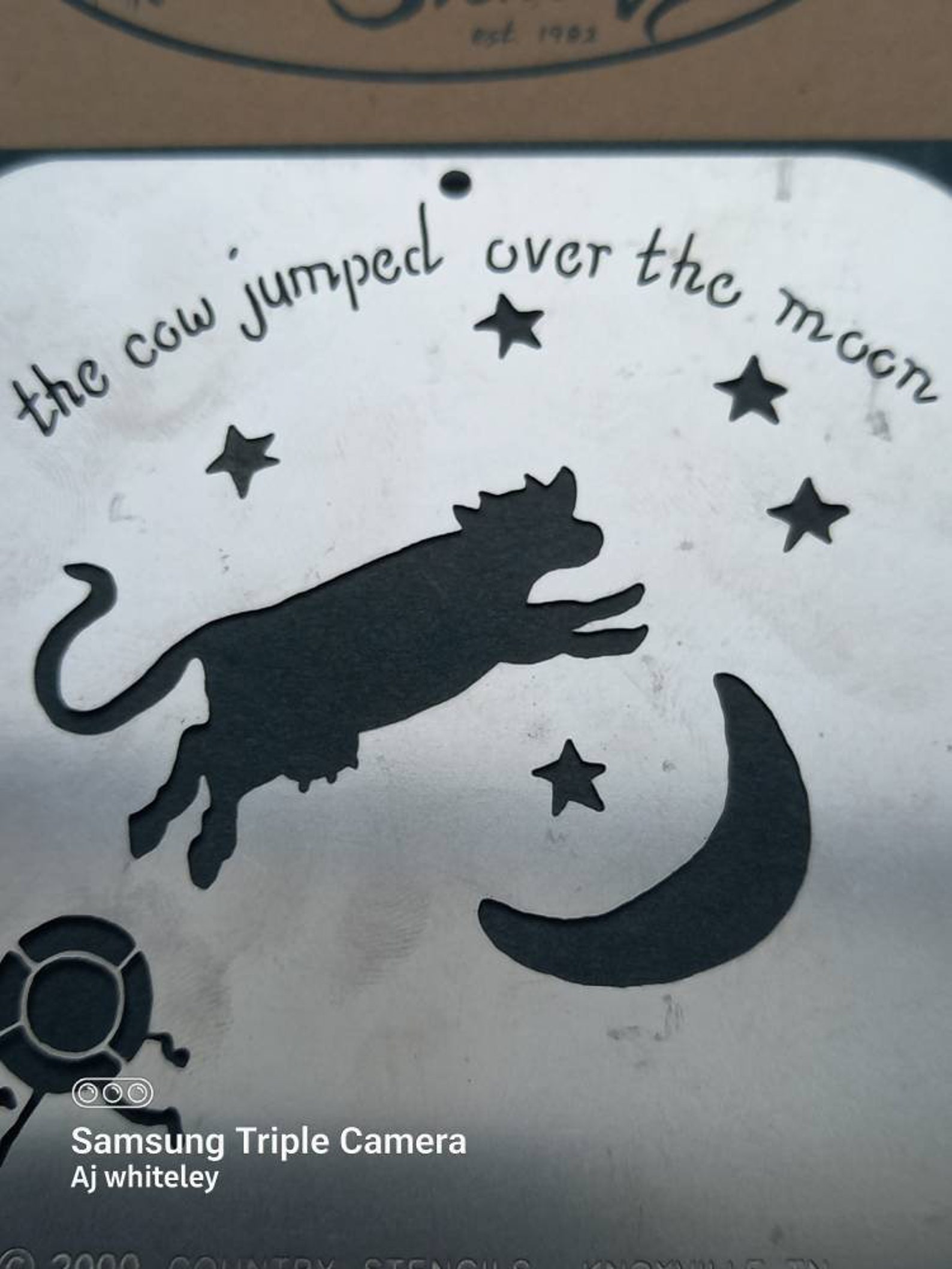 Embossing Template and Stencil. Reusable. Stainless Steel. the Cow ...