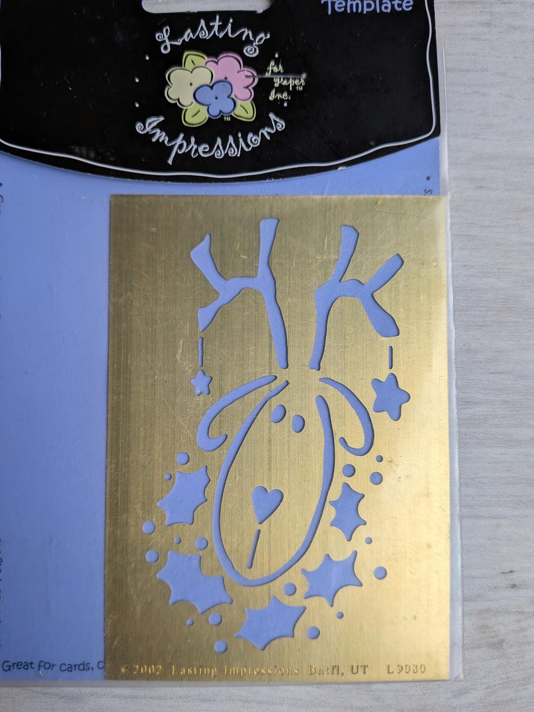 Reindeer and Holly Embossing Template and Reuseable Stencil. Lasting ...
