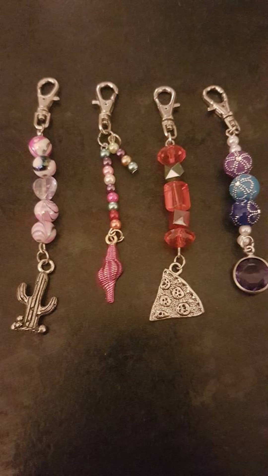 Zipper/purse/bag Fob. Beaded and Charmed. - Etsy