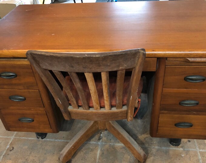 Mid-century Banker’s Desk Hoosier Desks - Etsy