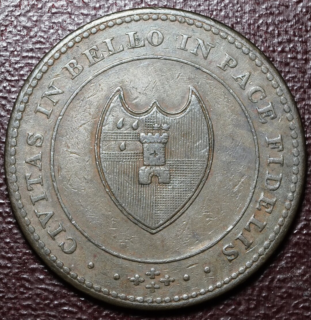 Worcester City and County Half Penny Token 1811 - Etsy
