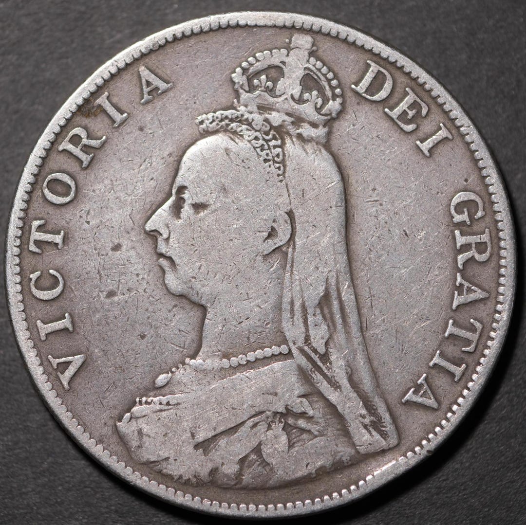 1890 Silver Double Florin Queen Victoria Coin - Etsy