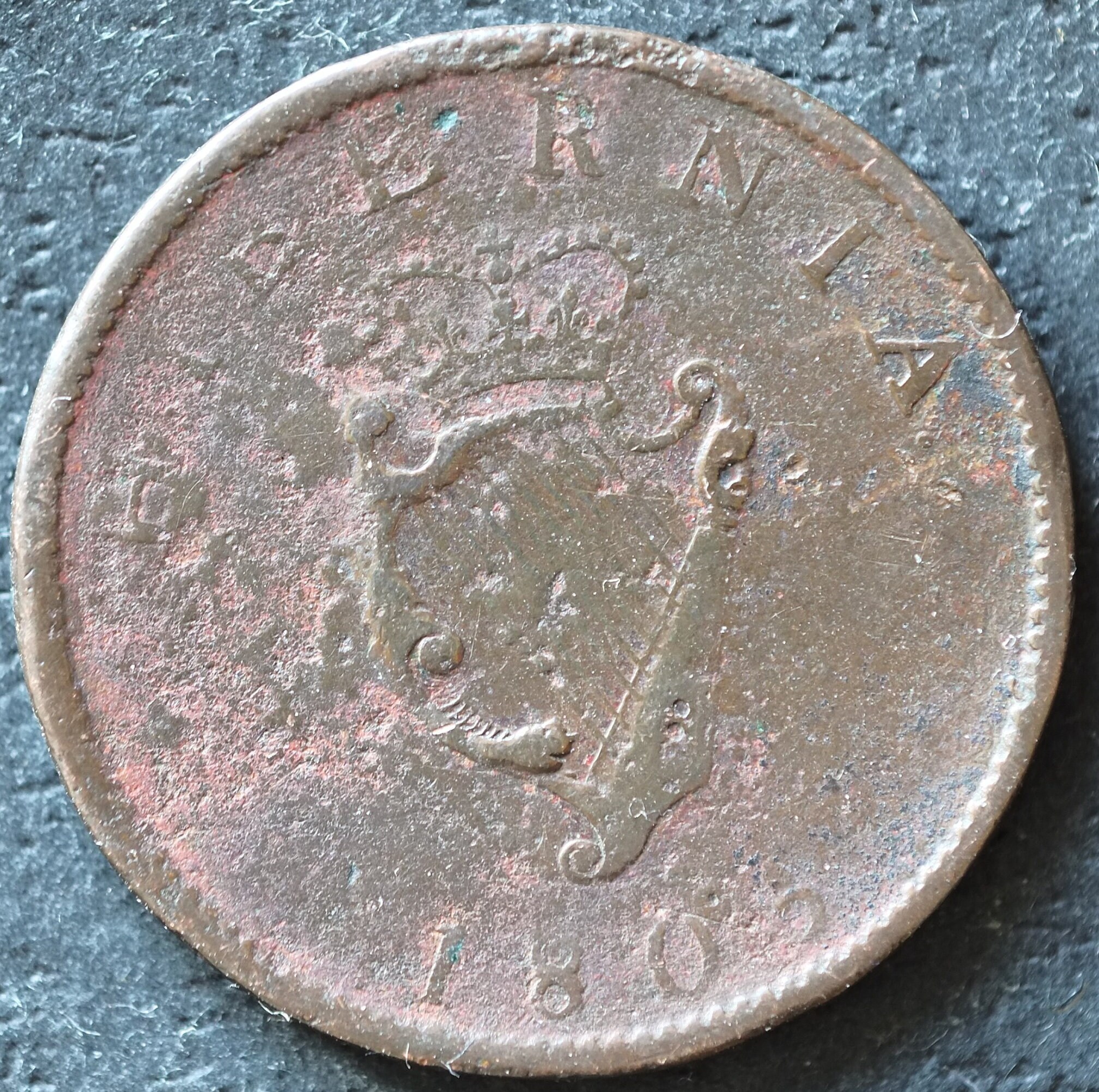 1806 Irish George III Hibernia Half Penny - Etsy
