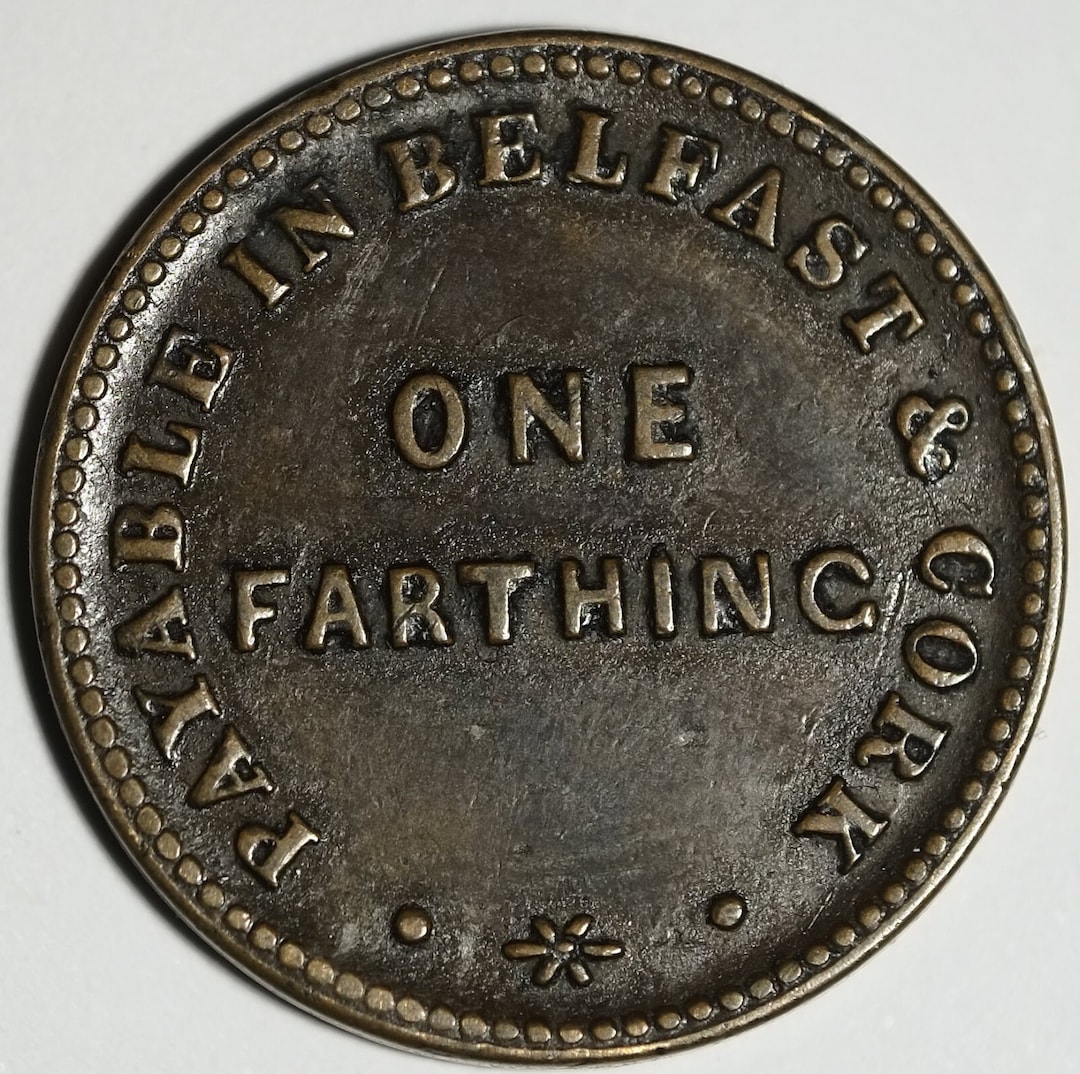 19th C Irish Farthing Token John Arnott Belfast & Cork - Etsy