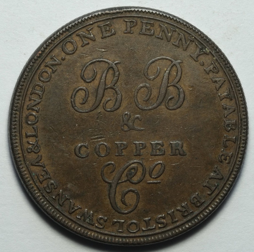1811 Large One Penny Token Bristol Brass & Copper Company - Etsy