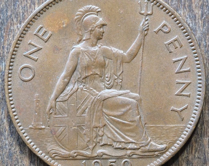 1950 KGVI One Penny Coin Scarce - Etsy