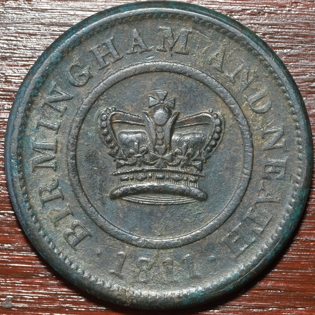 1811 One Penny Token Birmingham - Crown Copper Company - Etsy