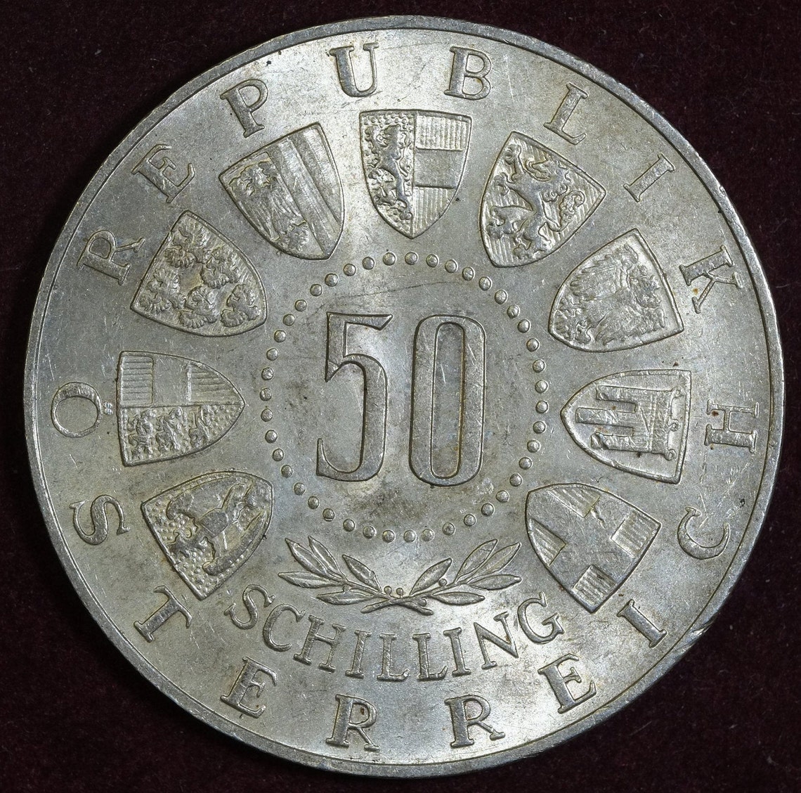Austria Silver 50 Schillings Coin 600th Anniversary of the Austrian ...