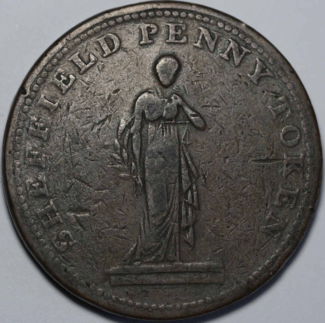 1813 One Penny Token Sheffield Yorkshire Overseers of the Poor - Etsy