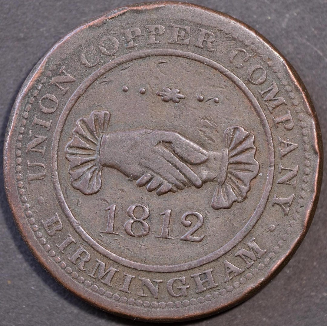 1812 One Penny Token Birmingham Union Copper Company - Etsy