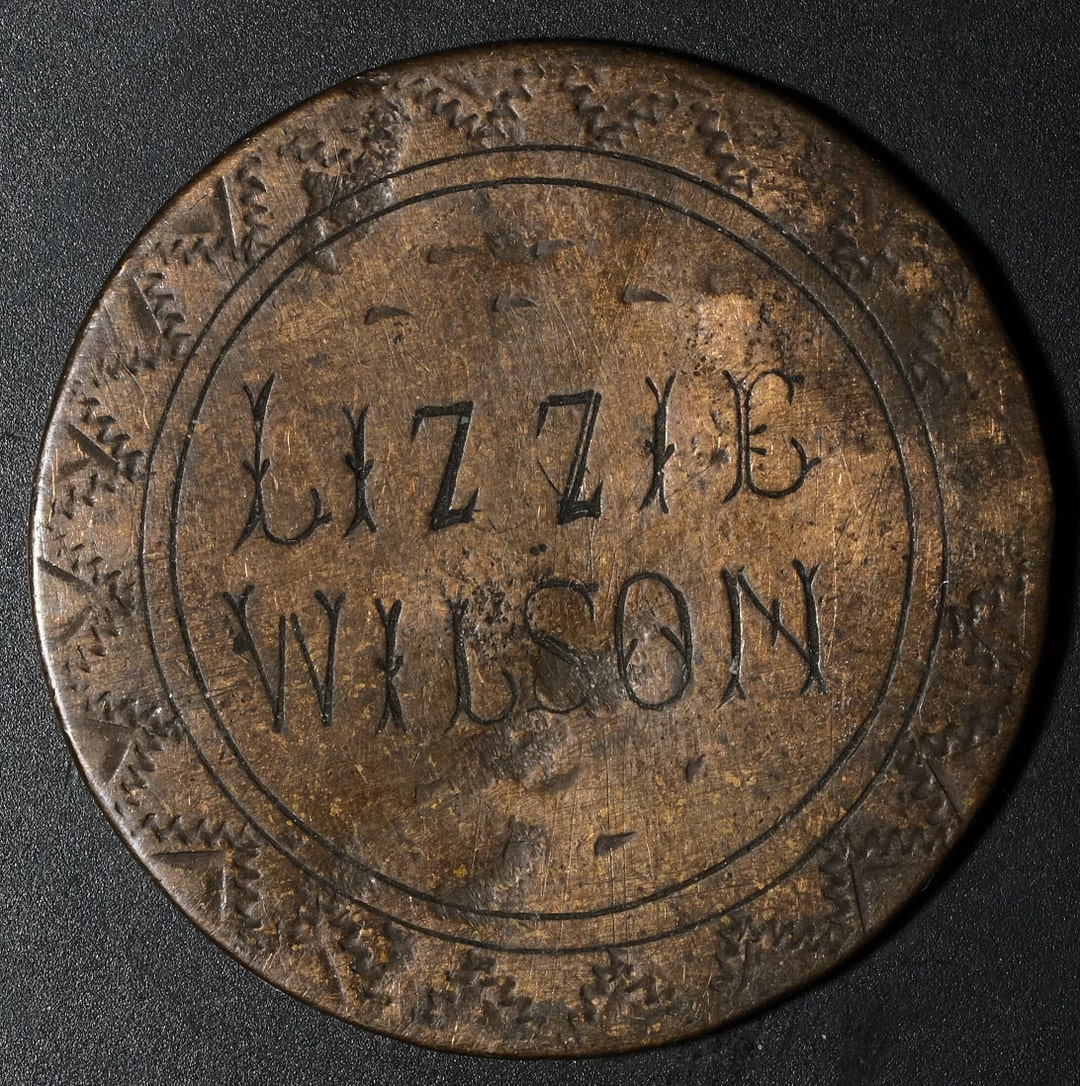 Engraved Victorian One Penny Lizzie Wilson - Etsy