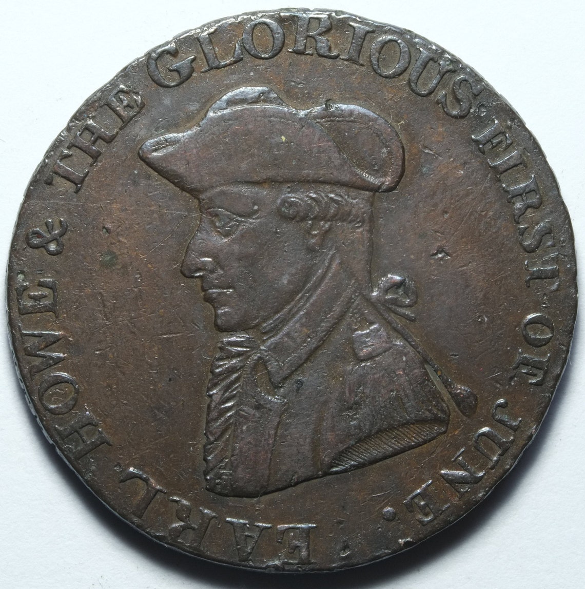 British Half Penny Token 1794 Earl Howe and the Glorious First - Etsy