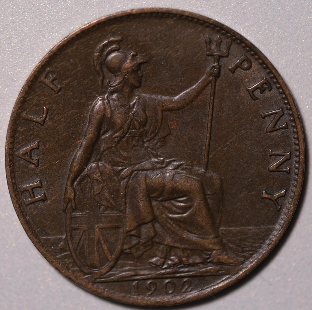 1902 High Tide Half Penny Edward VII - Etsy