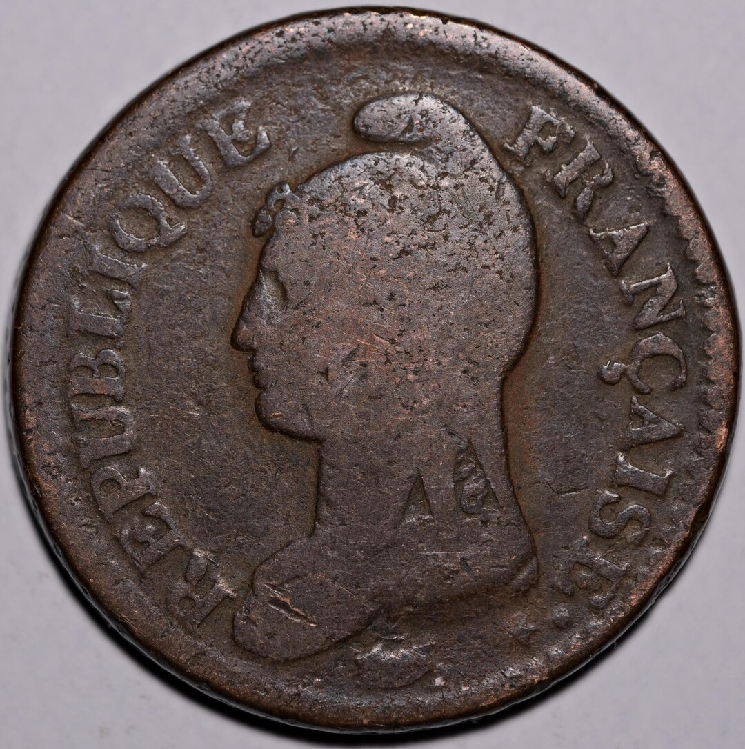 1799 AA Un Decime 10 Centimes L'an 8 French Revolutionary Era Coin - Etsy