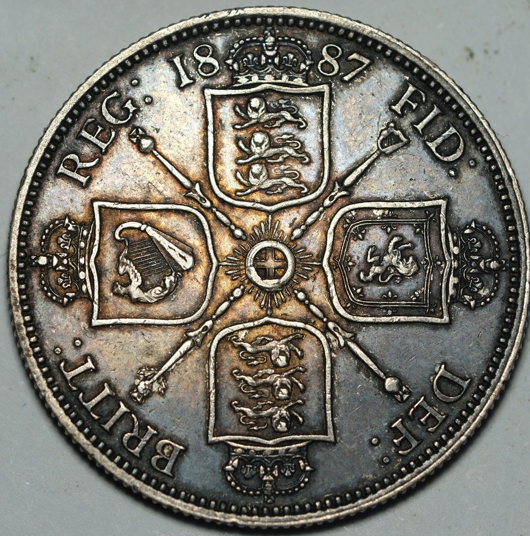 1887 Victorian Florin Silver Coin - Etsy