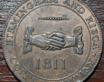 1811 Rose Copper Company Token Birmingham and Swansea One Penny - Etsy