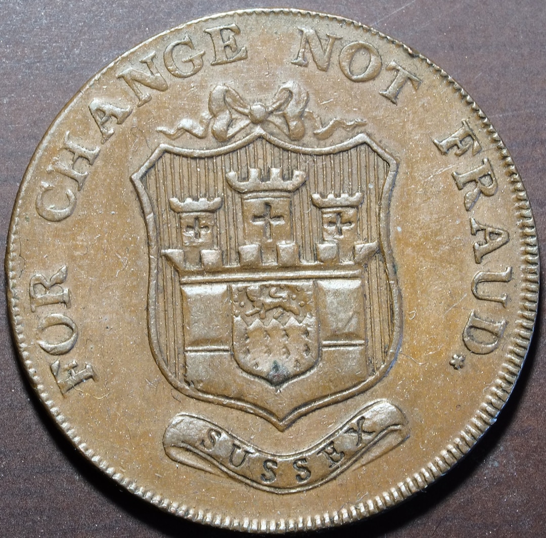 Sussex & Kent Conder Token Gibbs, Lamberhurst Copper Halfpenny 1794 - Etsy