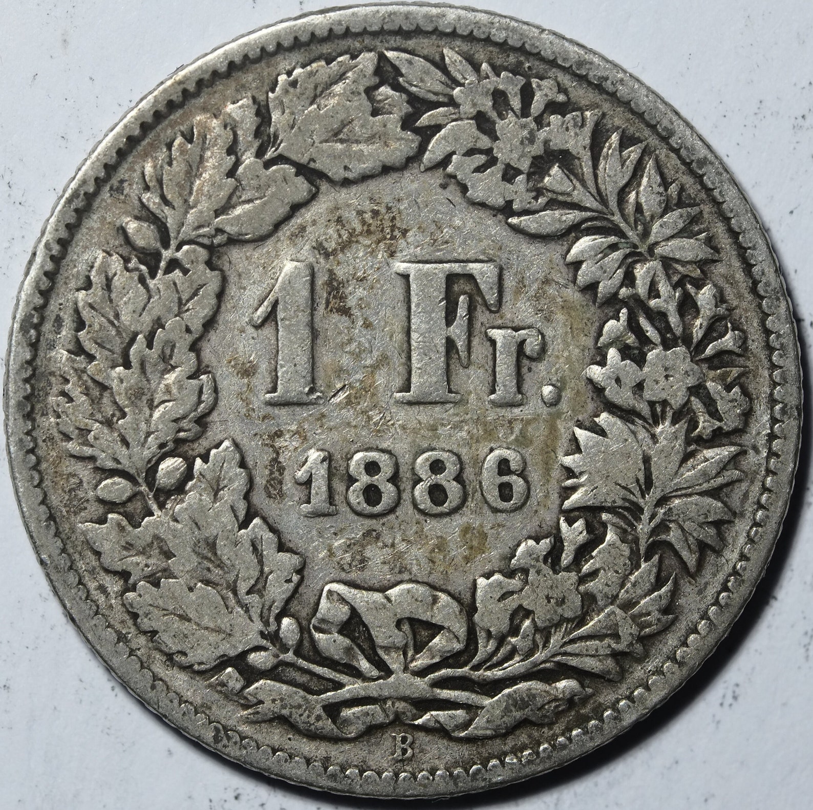1886 Silver 1 Franc Switzerland - Etsy