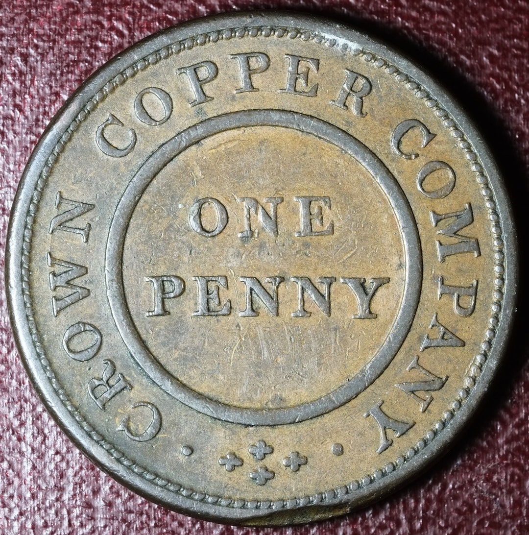 1811 One Penny Token Birmingham - Crown Copper Company - Etsy