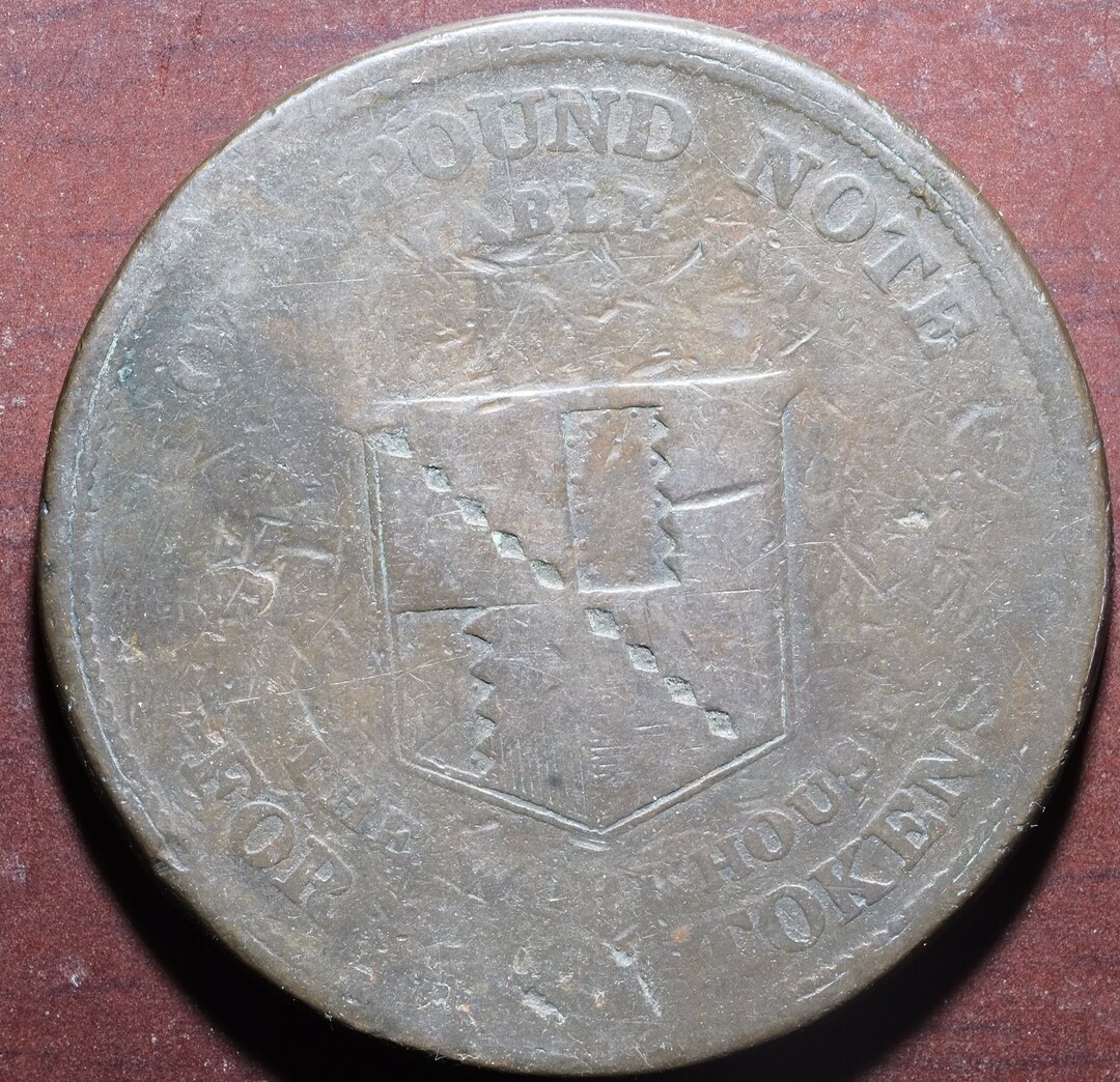 1812 Large One Penny Token Birmingham Payable at the Workhouse - Etsy