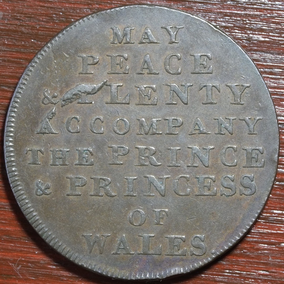 Prince & Princess of Wales London Halfpenny Token - Etsy