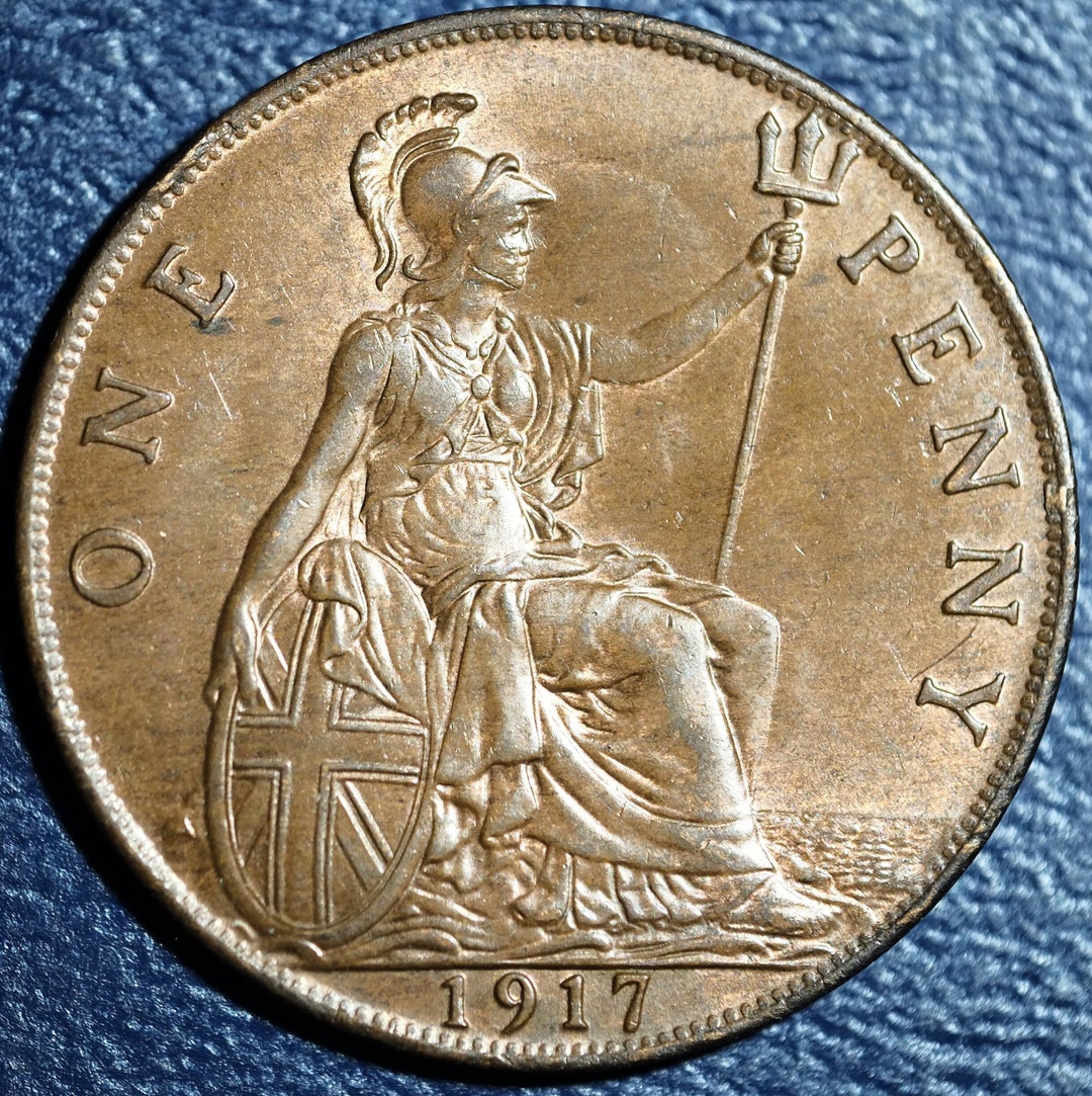 1917 KGV One Penny - Etsy