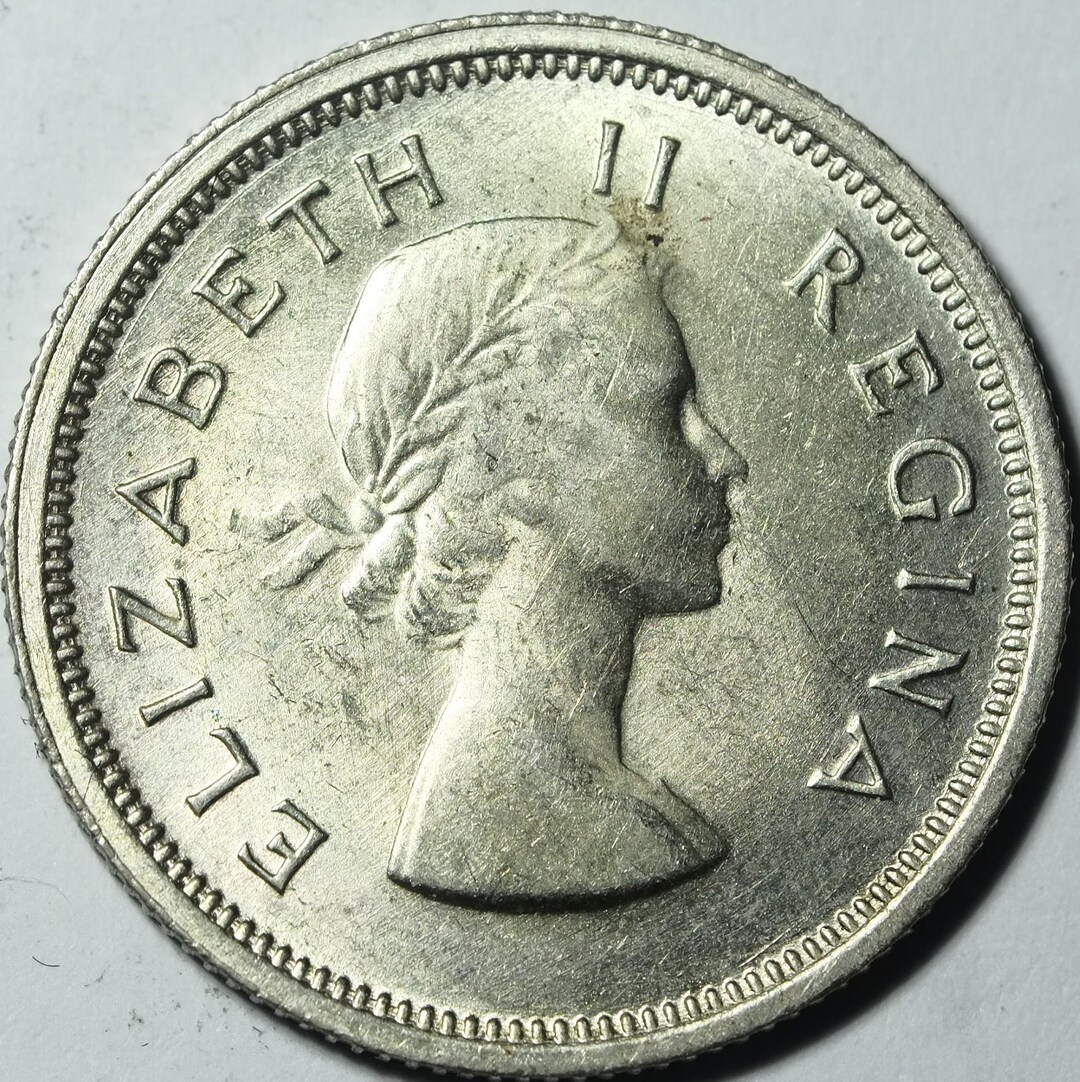1954 Silver Sixpence QEII South Africa - Etsy