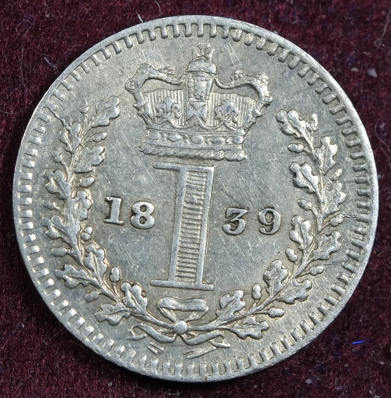 1839 Silver One Penny Maundy Coin - Etsy
