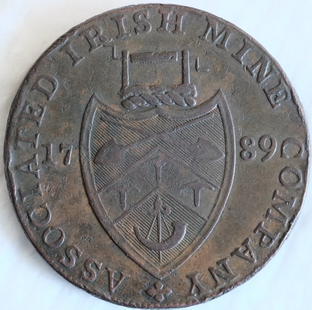 1789 Irish Cronebane Miners Arms Half Penny Token Wicklow - Etsy