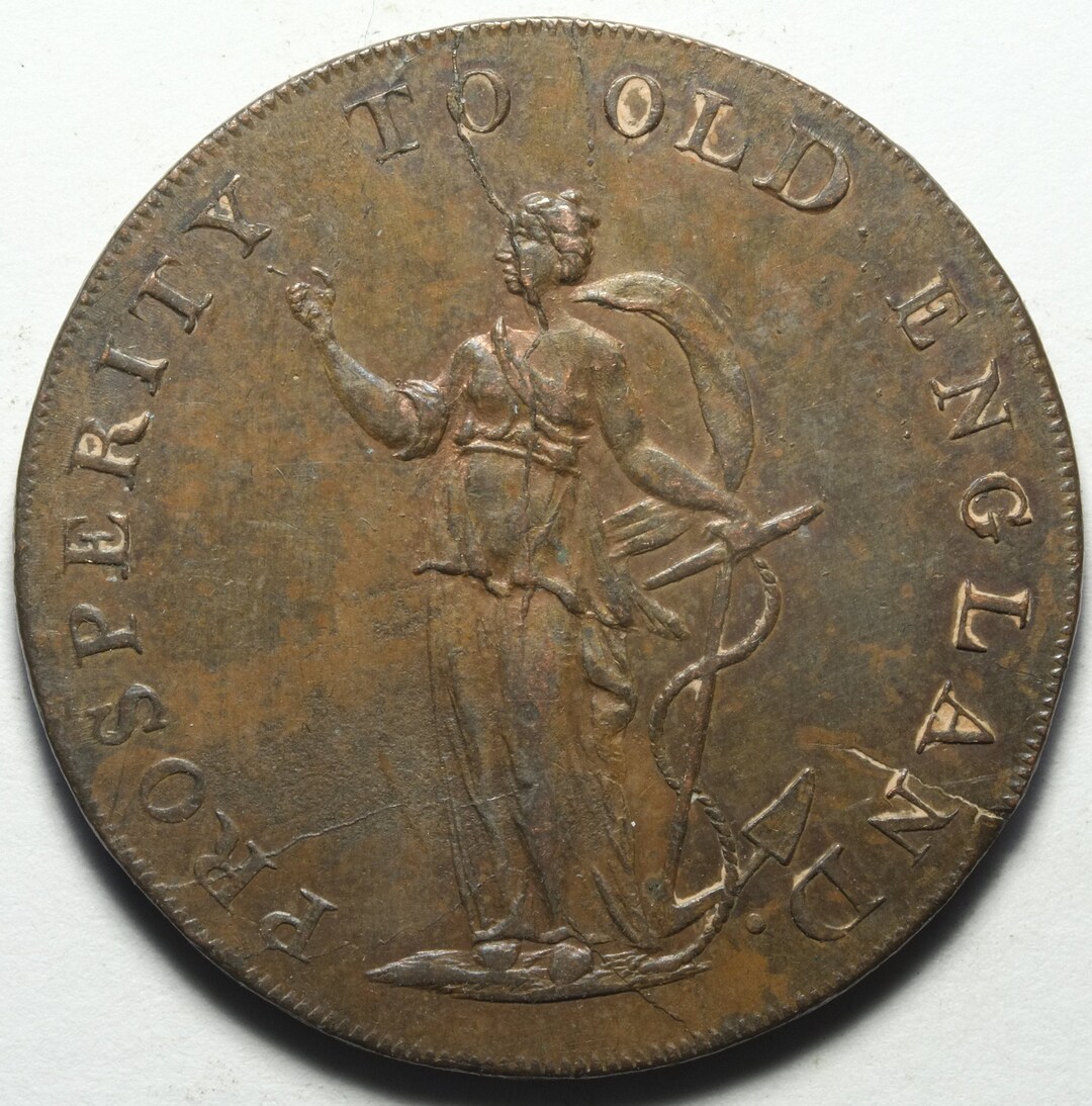 Circa 1790 Undated Half Penny Token Peace & Plenty - Etsy