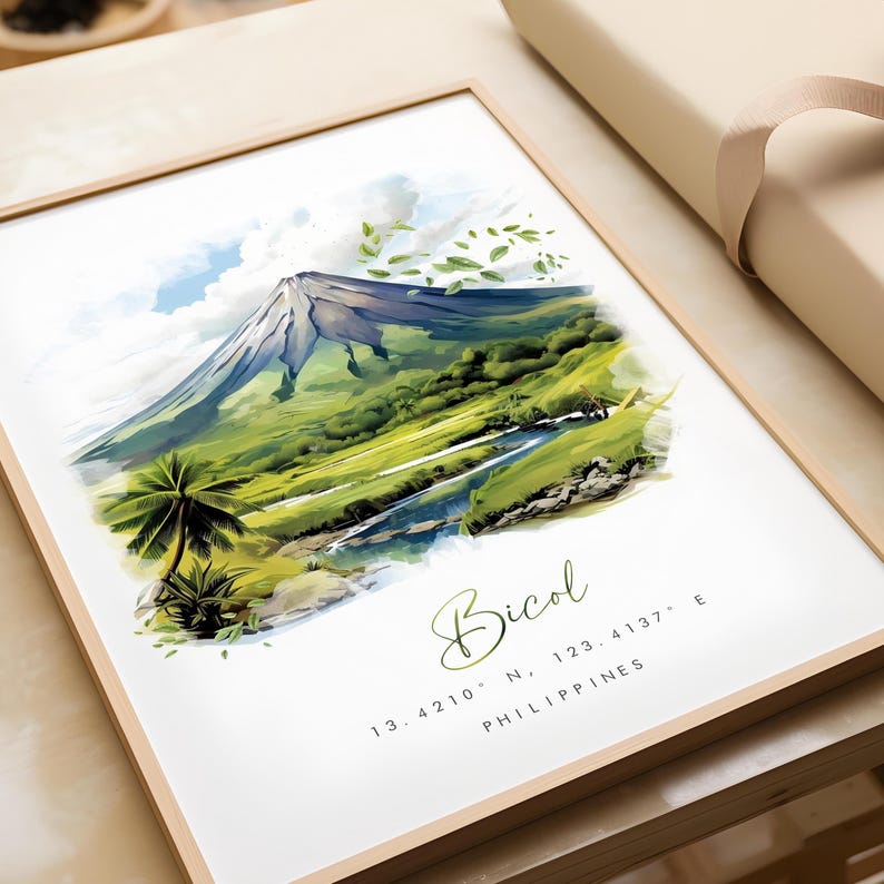 Bicol Print, Bicol Philippines Print, Bicol Poster, Minimalist Print ...