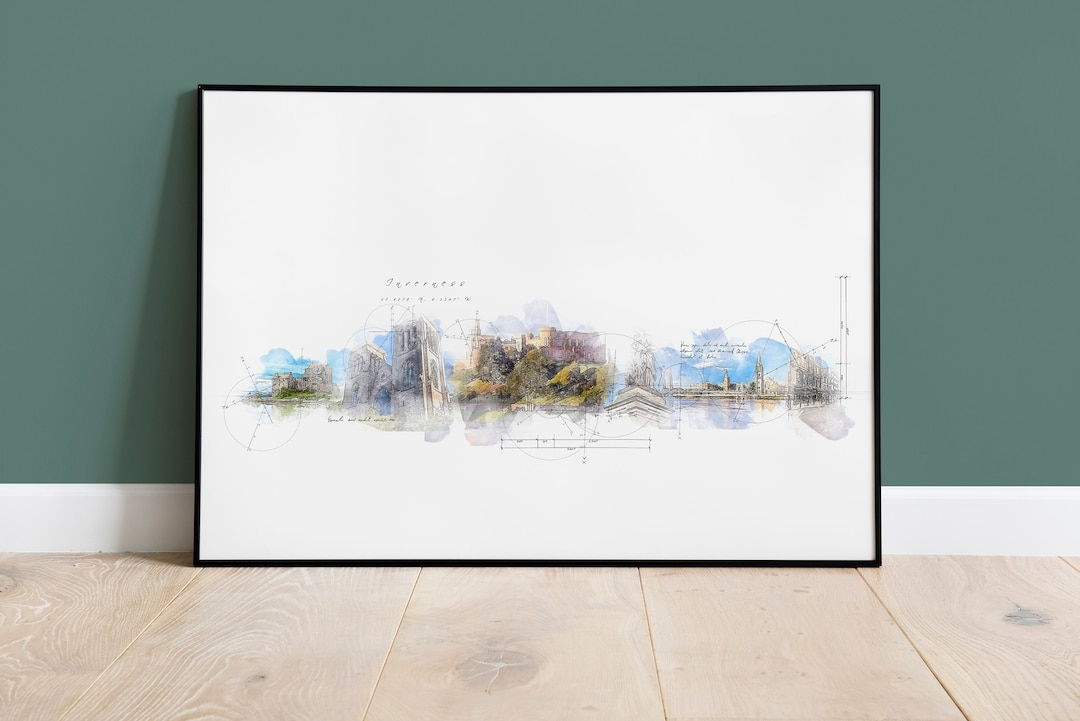 Inverness Print, Scotland Print, Skyline Print - Etsy