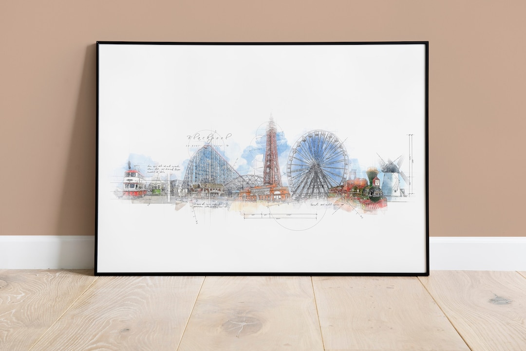 Blackpool Print, Skyline Print - Etsy