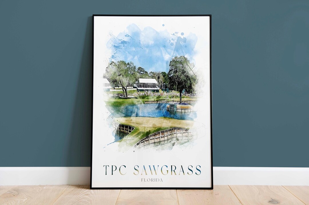 TPC Sawgrass Print, Golf Poster - Travel Print - Etsy