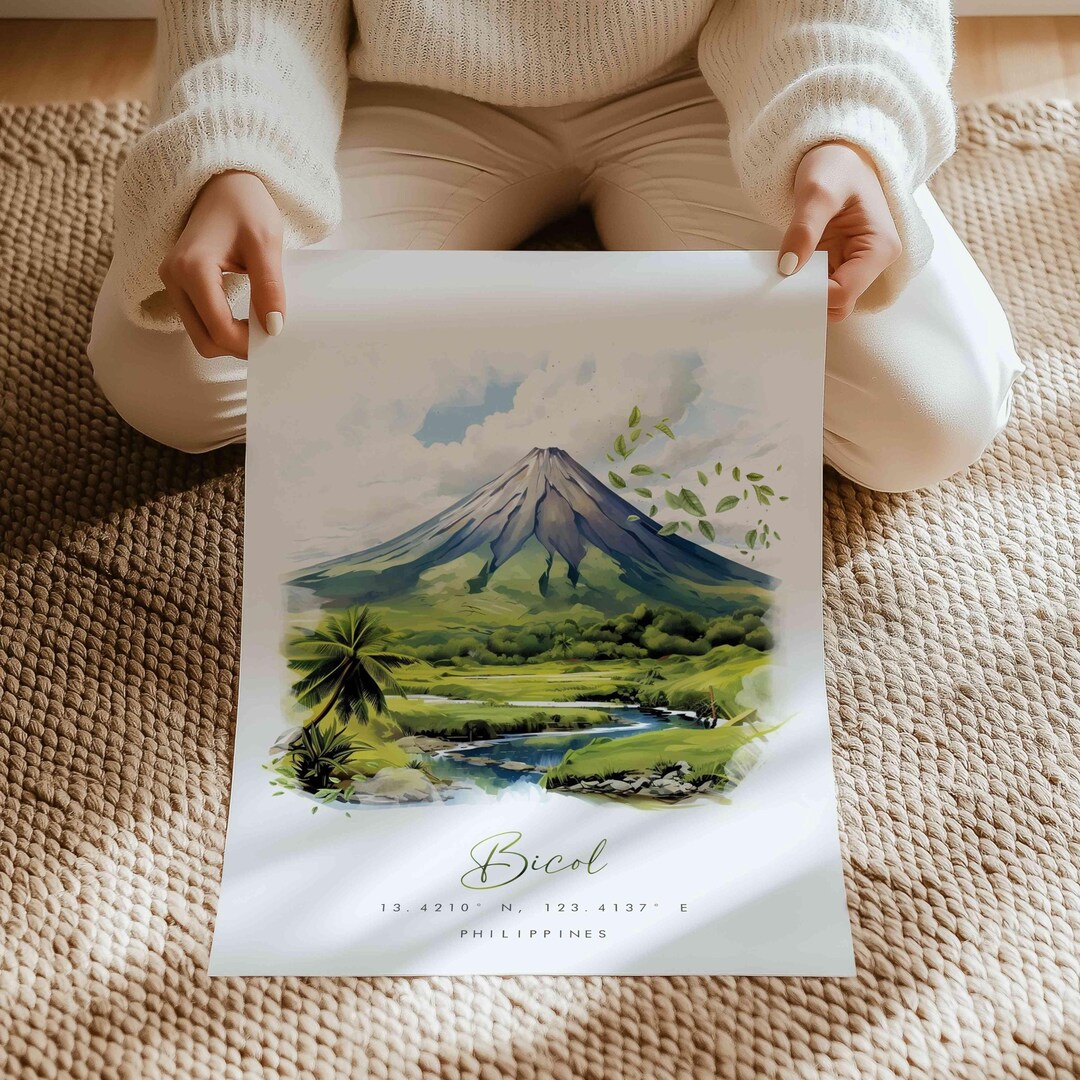 Bicol Print, Bicol Philippines Print, Bicol Poster, Minimalist Print ...