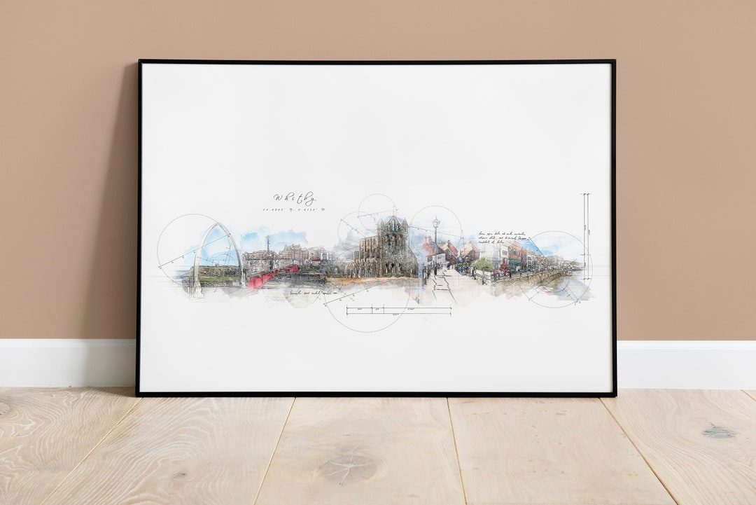 Whitby Print, Whitby Yorkshire, Skyline Print - Etsy
