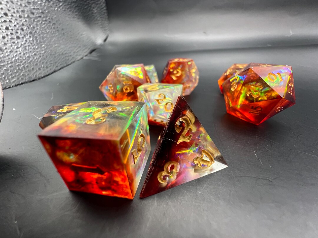 Fireball, Fireball, Fireball! - 9 Piece Dice Set - Etsy