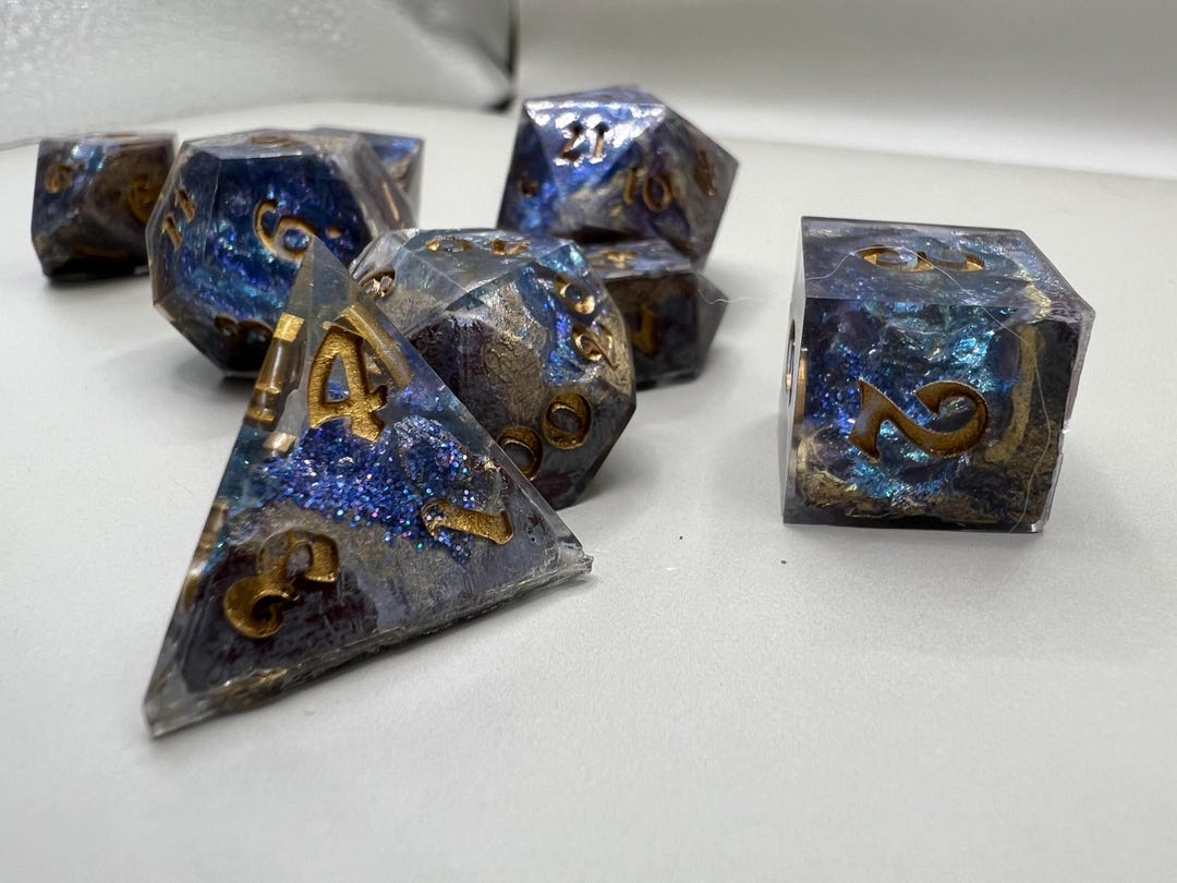Amethyst Geodes - 9 Piece Dice Set - Hand Crafted, Not 3-d Printed ...