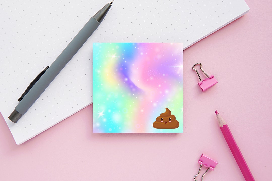 Rainbow Poop Notepad | Square Notepad | Desk Pad | Memo Pad ...