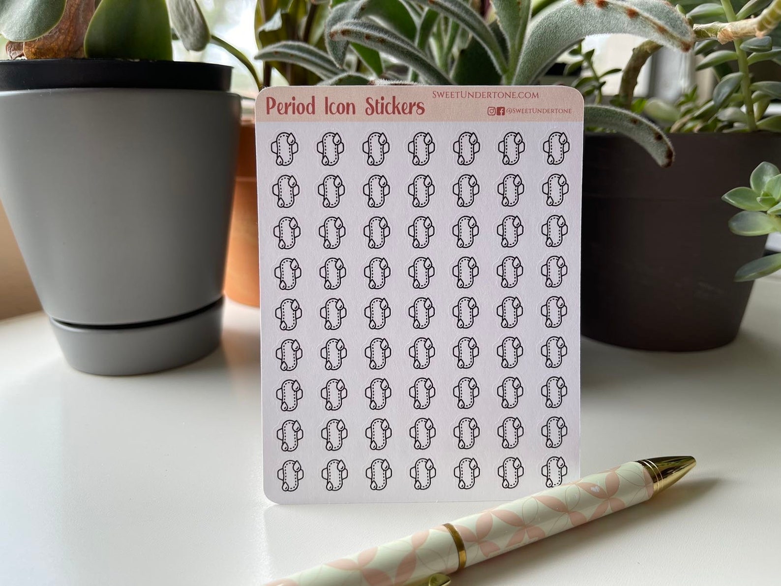 Minimal Period Icon Stickers // Planner Stickers // Functional Planner ...