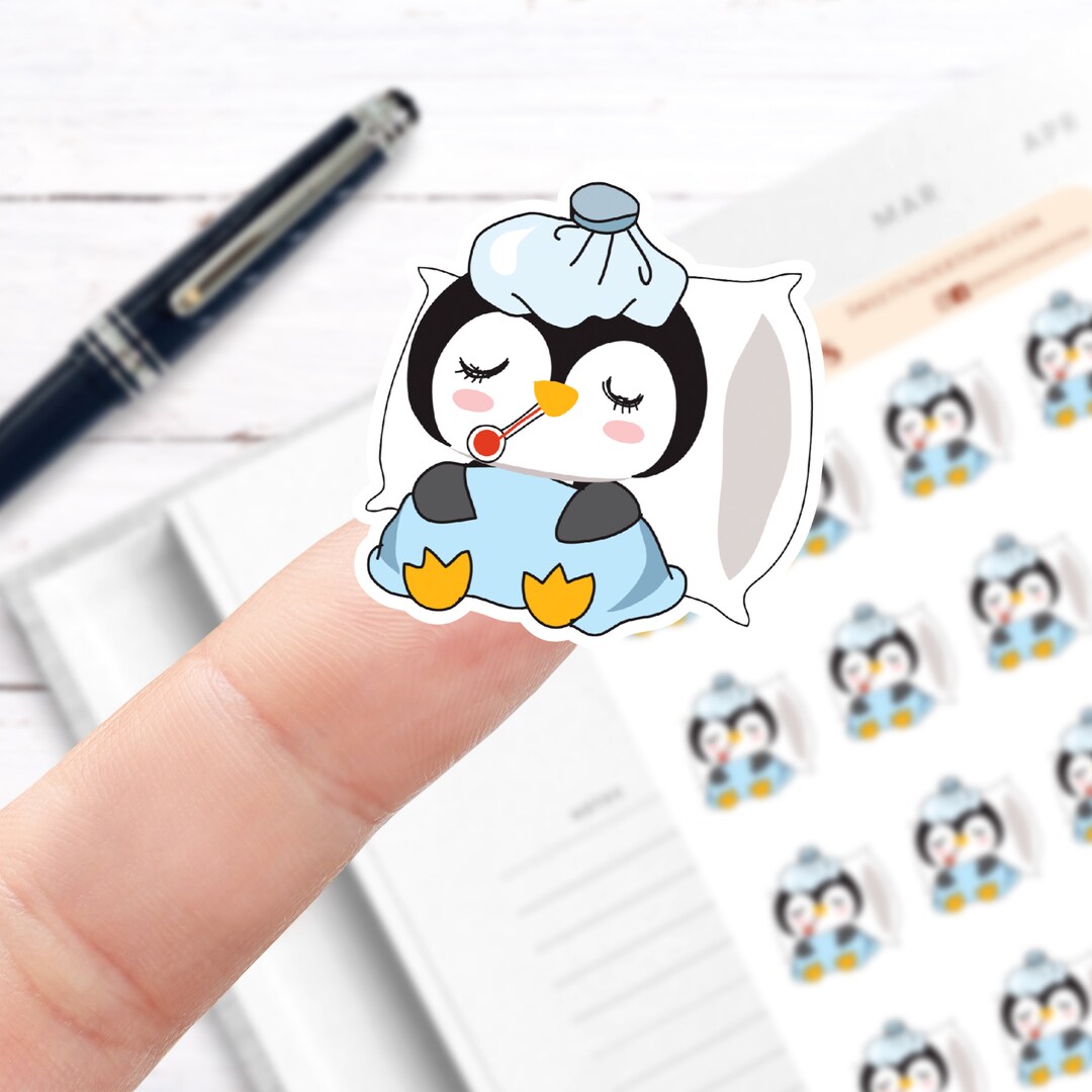 Penguin Sick Stickers // Character Stickers // Planner Stickers ...
