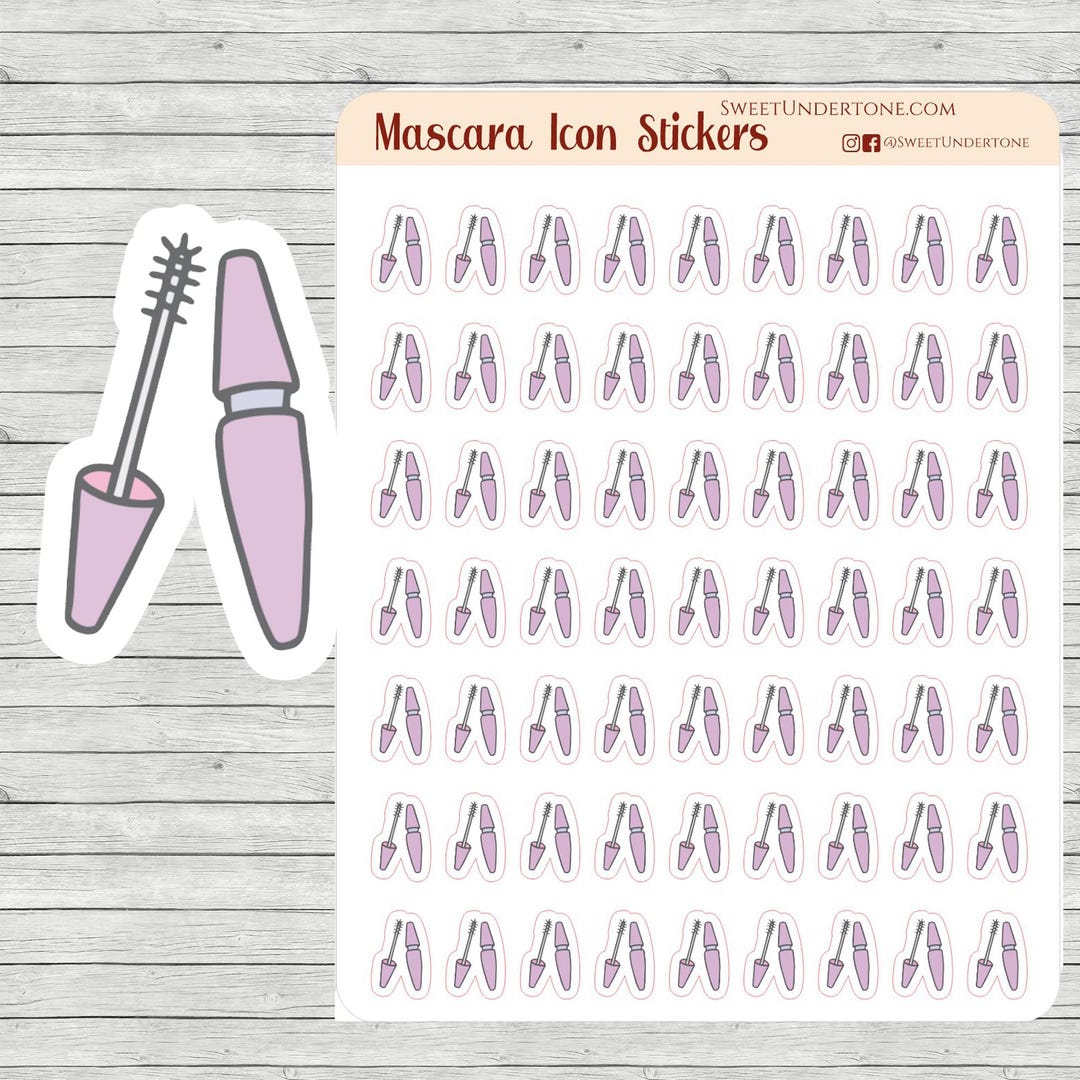 Mascara Icon Stickers // Planner Stickers // Functional Planner ...