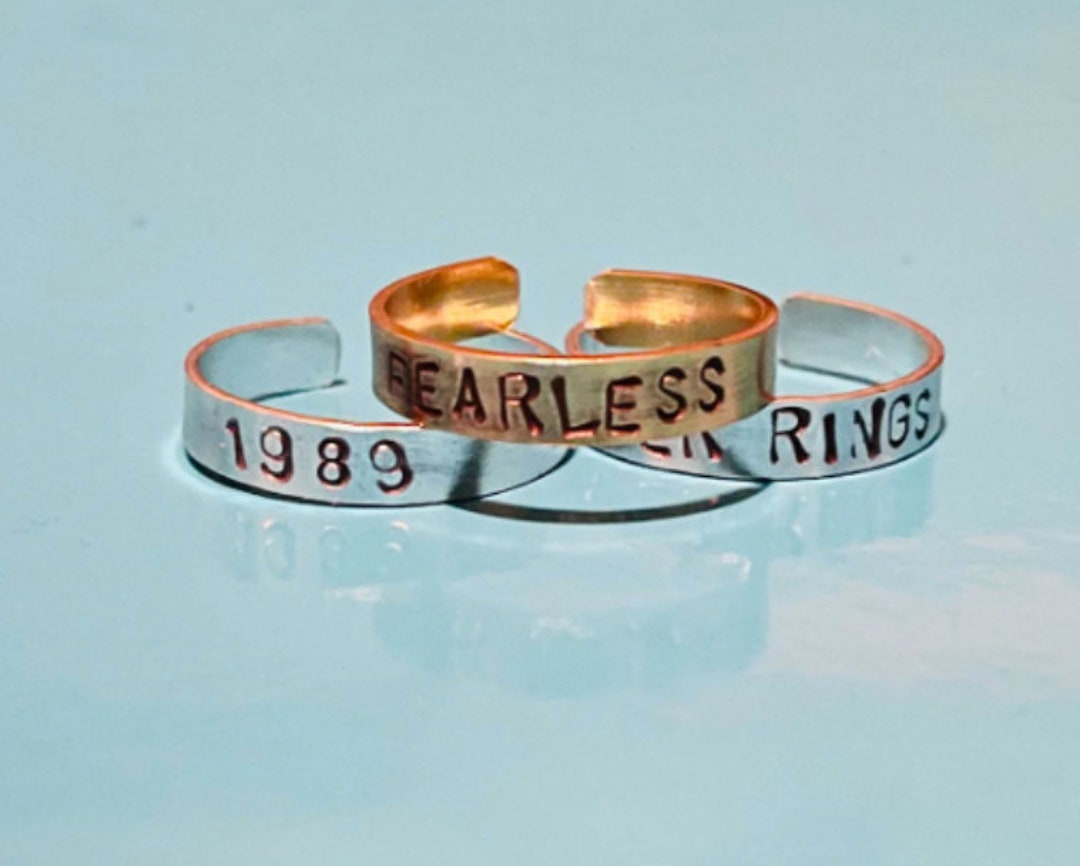 Personalised Engraved Rings Folklore Paper Rings Evermore - Etsy