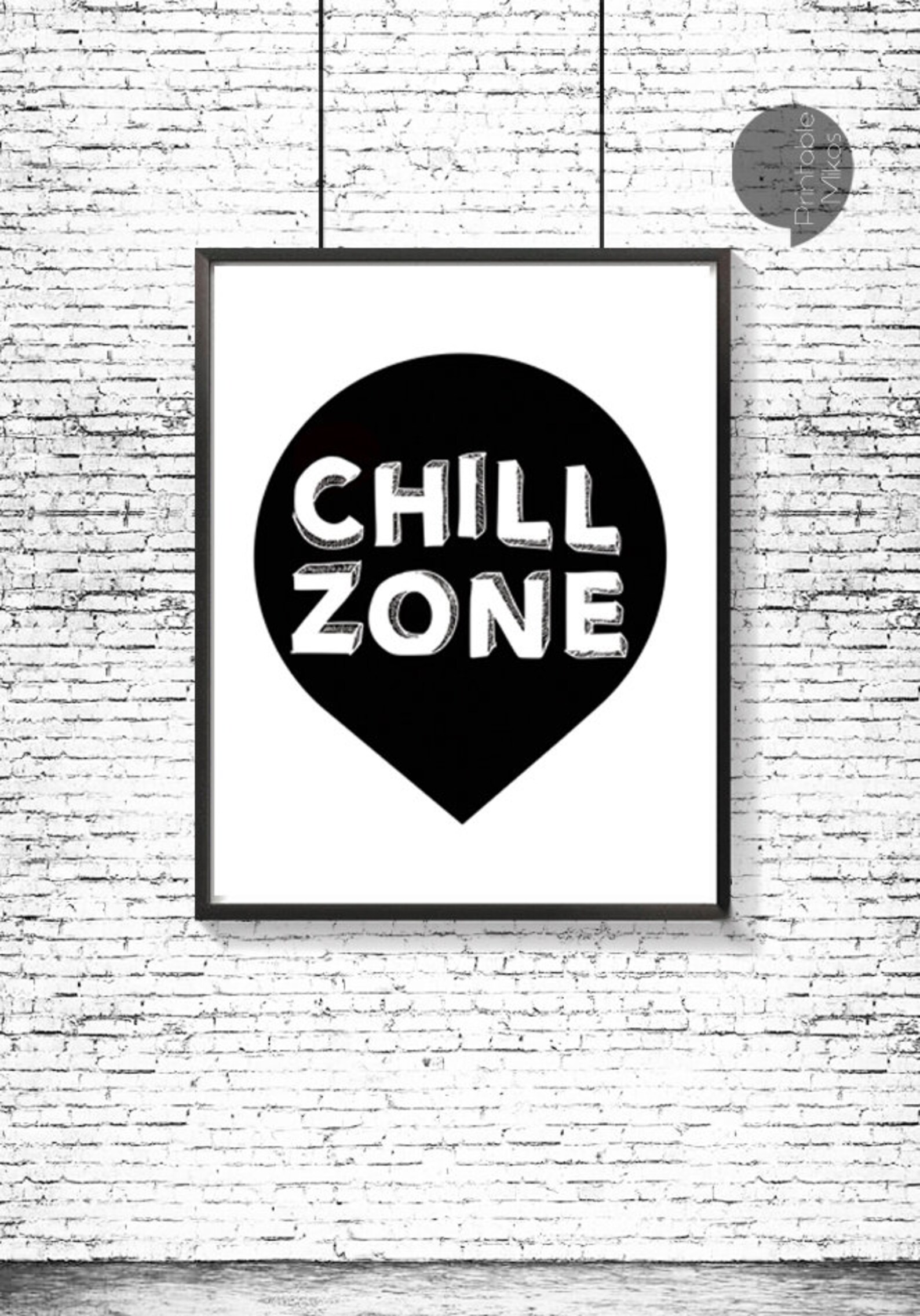Chill Zone Chill poster Classroom Printable wall art Relax | Etsy