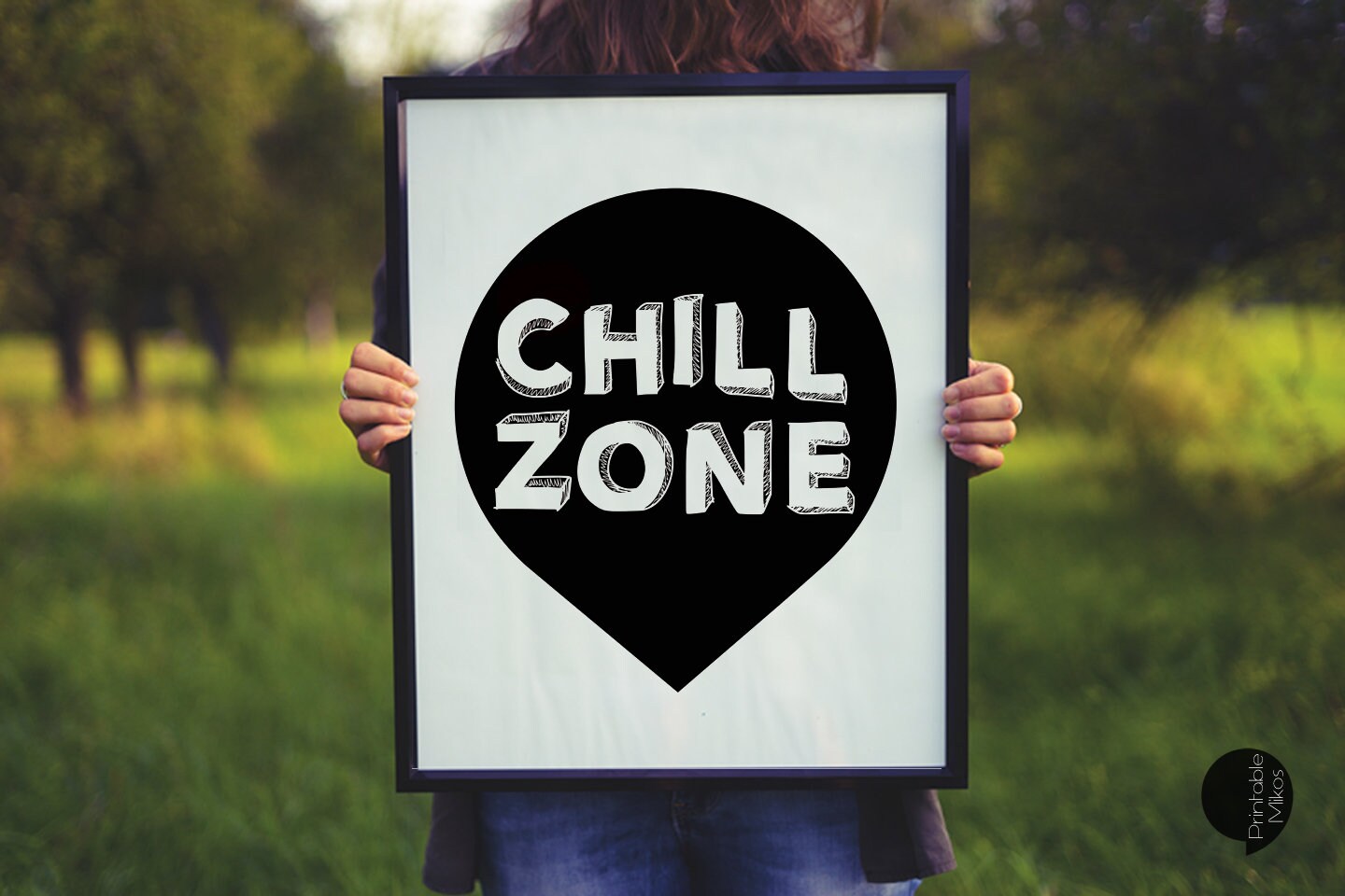 Chill Zone Chill poster Classroom Printable wall art Relax | Etsy