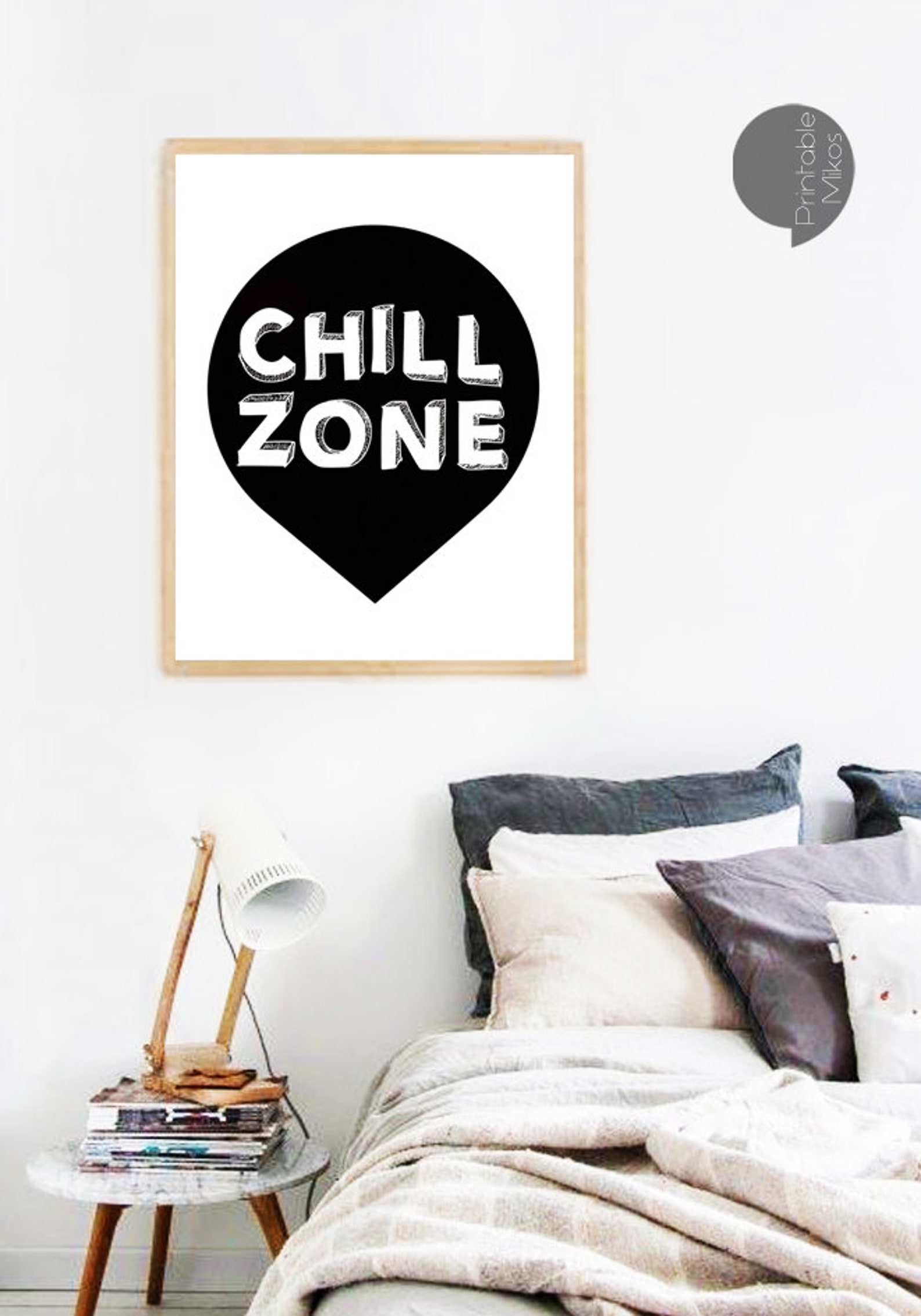 Chill Zone Chill poster Classroom Printable wall art Relax | Etsy