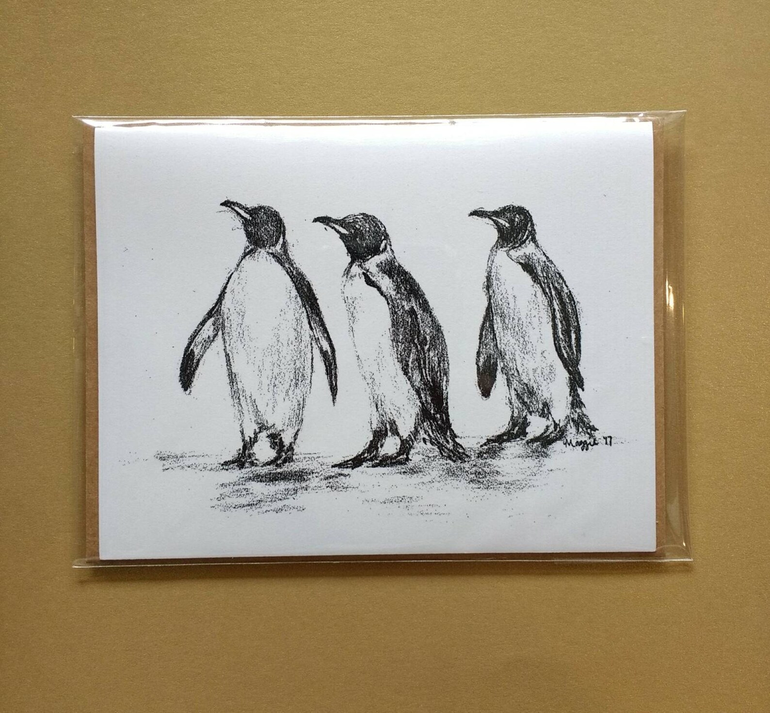 Penguin Note Card/Greeting Card - Etsy.de