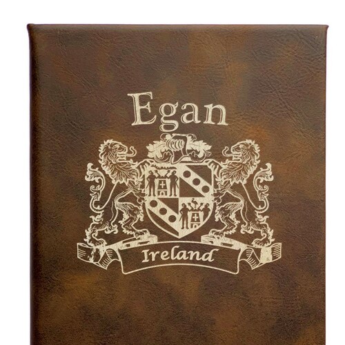Daugherty Irish Coat of Arms Leather Flask Rustic Brown - Etsy