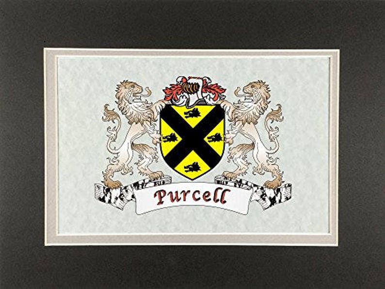 Purcell Irish Coat of Arms Print - Frameable 9" X 12" - Etsy