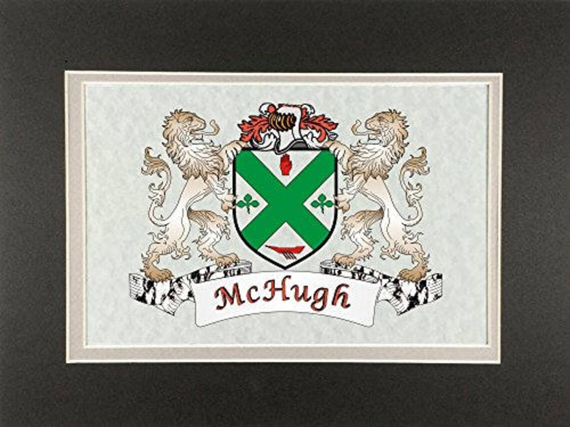 Mchugh Irish Coat of Arms Print Frameable 9 X 12 - Etsy